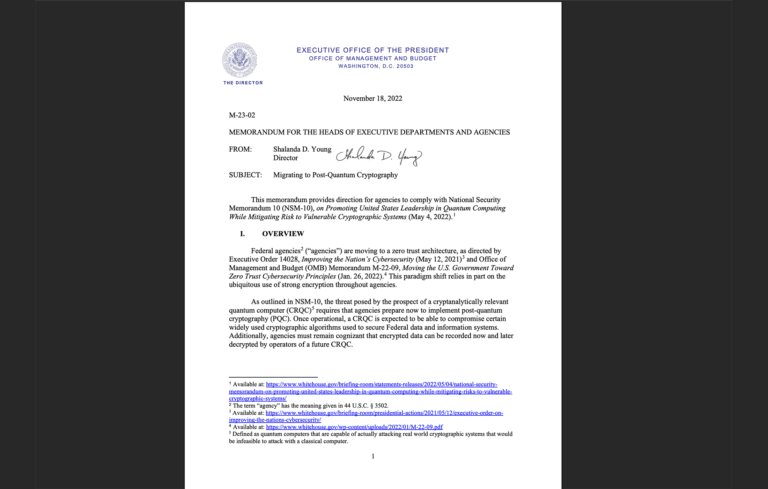 White House Memo Urges Federal Agencies to Prepare for Post-Quantum ...