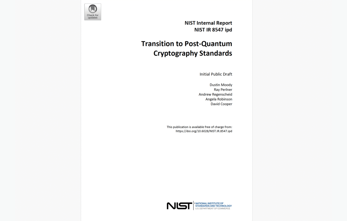 NIST IR 8547: A Roadmap for Transitioning to Post‑Quantum Cryptography